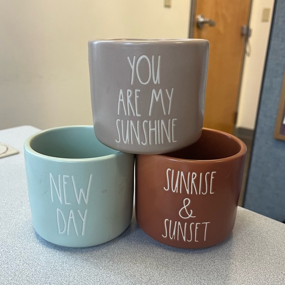 Rae Dunn | Other | Set Of 3 Rae Dunn Small Planter Pots | Poshmark